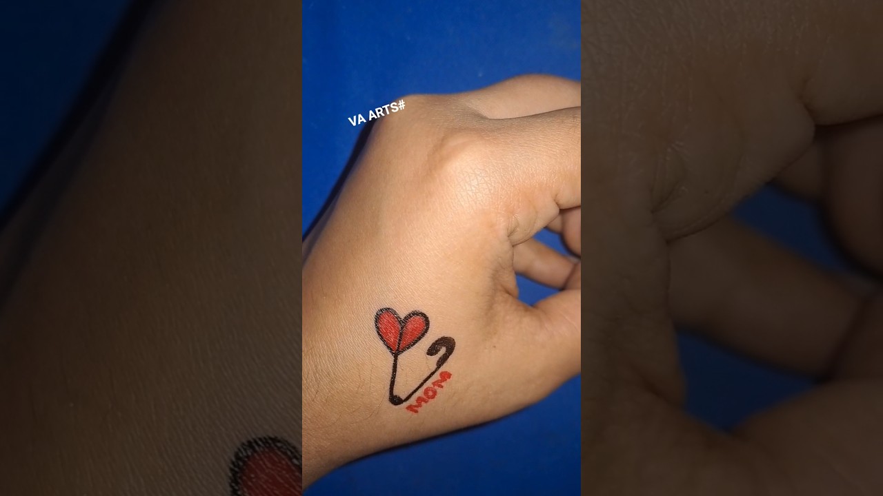 DIY PIN MOM TATTOO 👌❤️👌🧷 #shorts #viral #2k25 #trendingtattoo #amazing