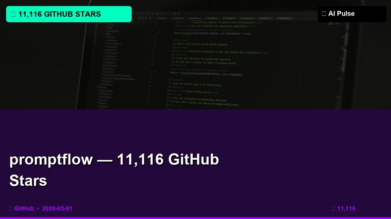 ⭐ promptflow — 11,116 GitHub Stars