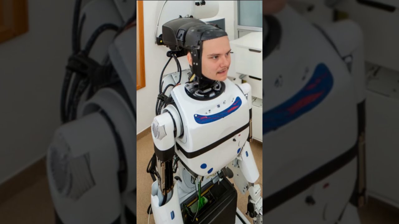 Humanoid 'robot'.  Ai tools: Firefly+Vidnoz (See description) #ai  #aifaceswap #darkhumour