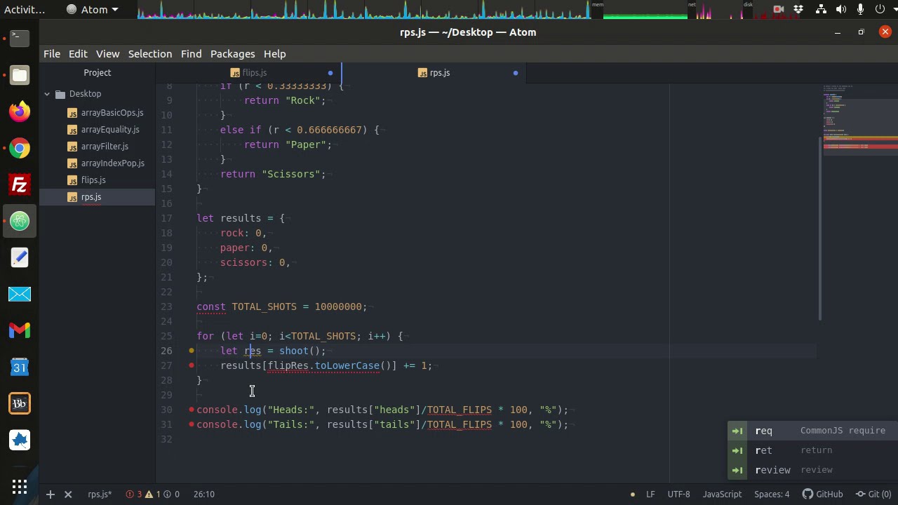 JavaScript - Randomality and Arrays
