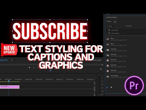 Text Styling for Captions and Graphics in Premiere Pro 2024 Update