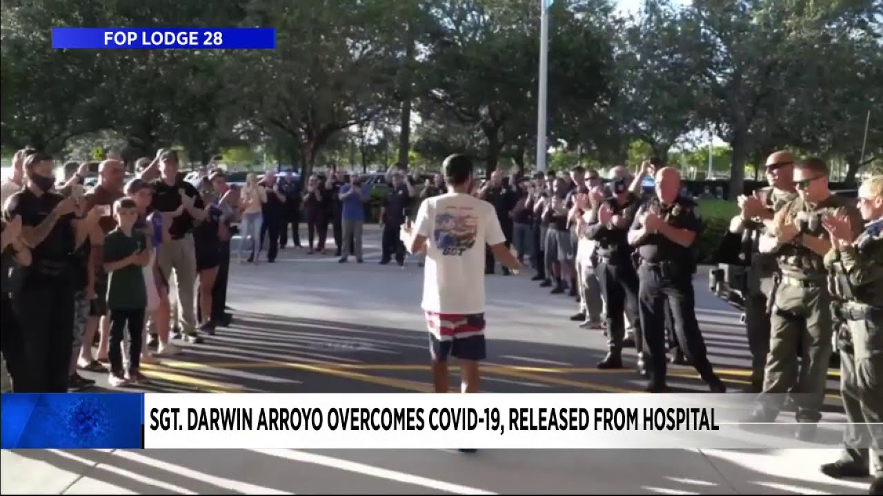 Sunrise police sergeant returns home after 70-day battle with COVID-19