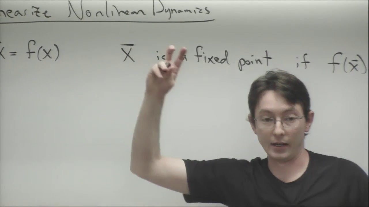ME564 Lecture 9: Linearization of nonlinear ODEs, 2x2 systems, phase portraits