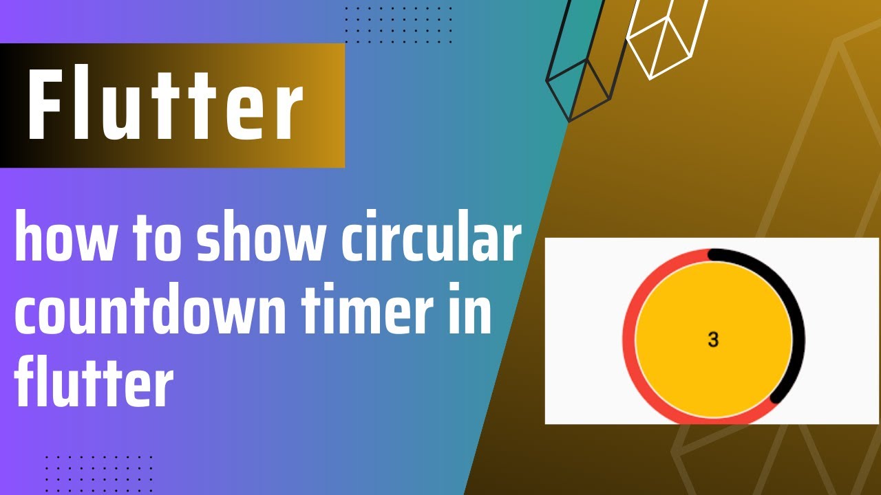 how to show circular countdown timer in flutter