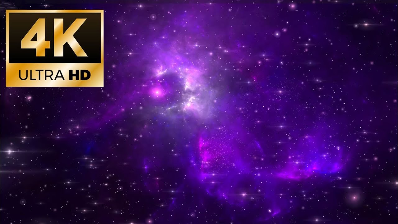 4K UHD Purple Galaxy Space Wallpaper | Motion Background HD 4K 60fps