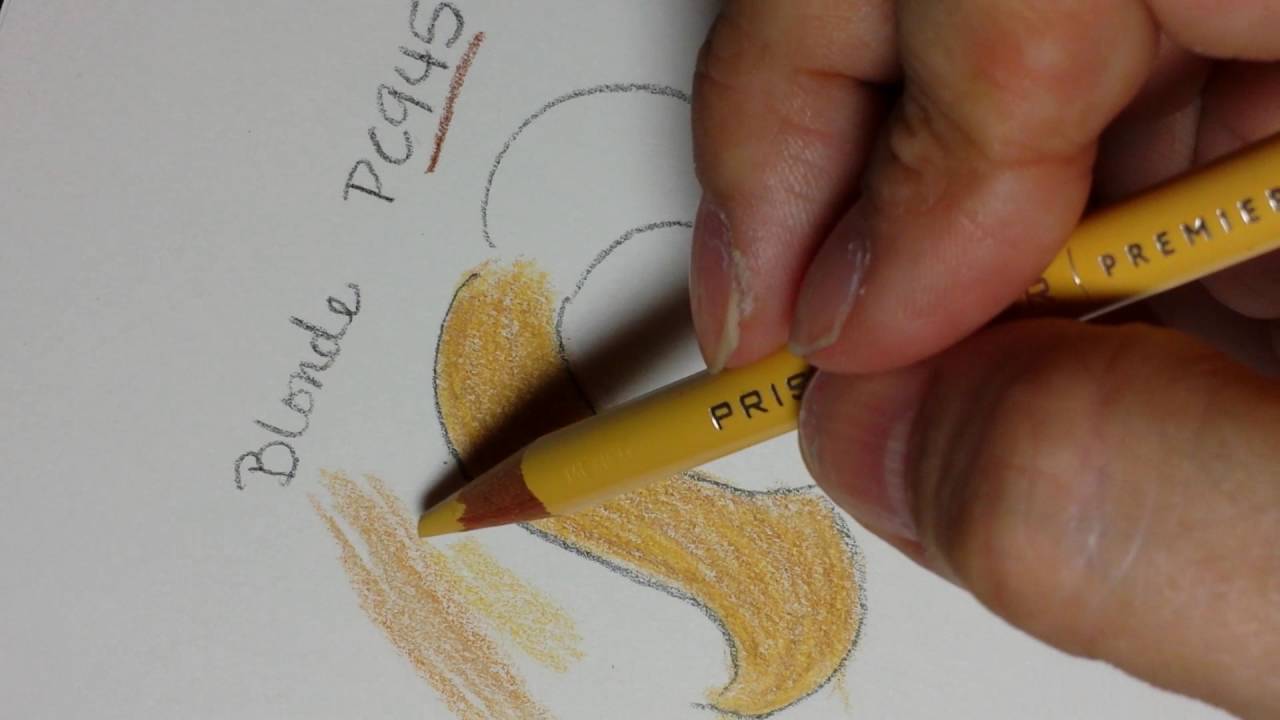 Coloring hair with colored pencils on coloring pages.