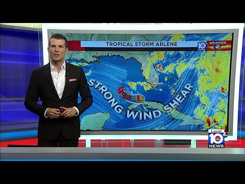 Tropical Storm Arlene lowers to a depression, National Hurricane Center says