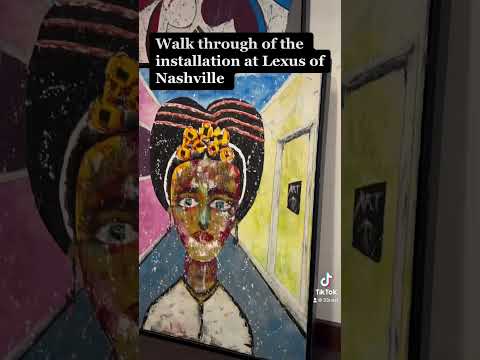 Walkthrough of the installation at Lexus of Nashville #art #lexus #artwork #christianart #myart