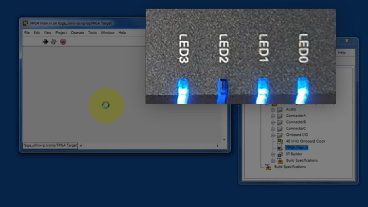 LabVIEW code: Xilinx IP integration (expected results)