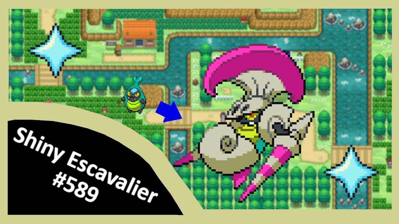(Live) Shiny Escavalier (From Karrablast) after 14,034 Random Encounters! Unova Shiny Living Dex#589
