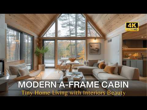 Modern A-Frame Cabin: Tiny Home Living with Interiors Beauty, Scenic Patio & Stunning Mountain Views