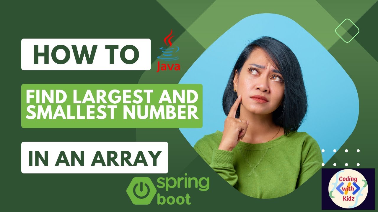 Spring Boot Java: Find Largest and Smallest Number in an Array | Step-by-Step Tutorial