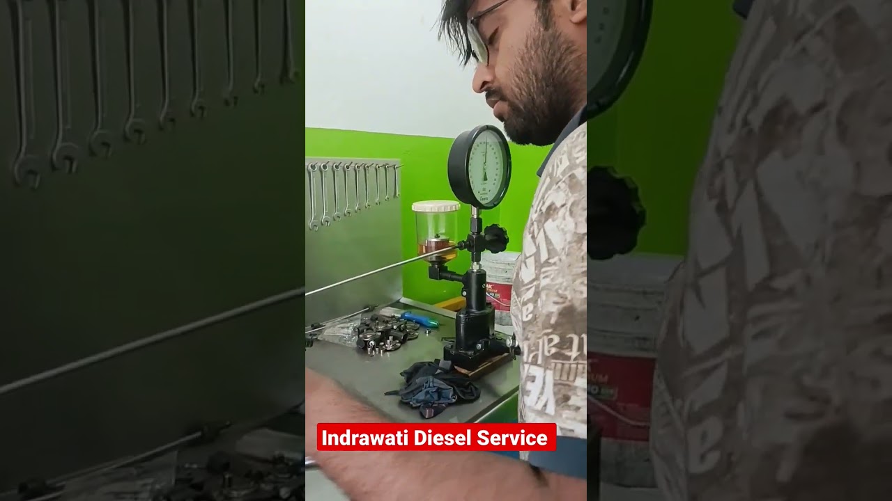 Checking a Nozzle's Pressure @indrawatidieselservice CRD Pump & Injector Repair Center