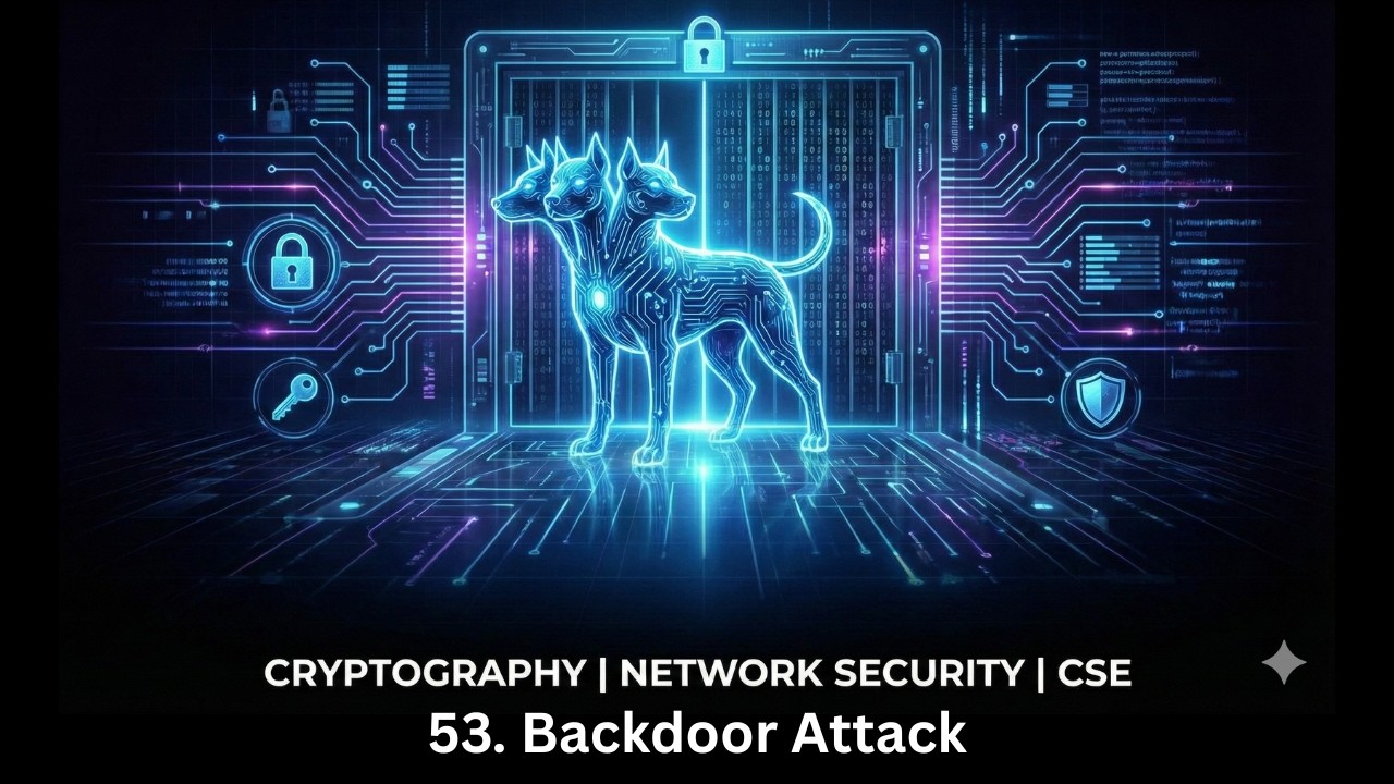 53. Backdoor Attack | Cryptography | Computer Science Engineering
