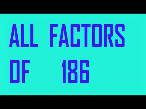 All the factors of 186 By prime factorization method