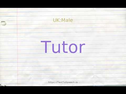 How to pronounce tutor