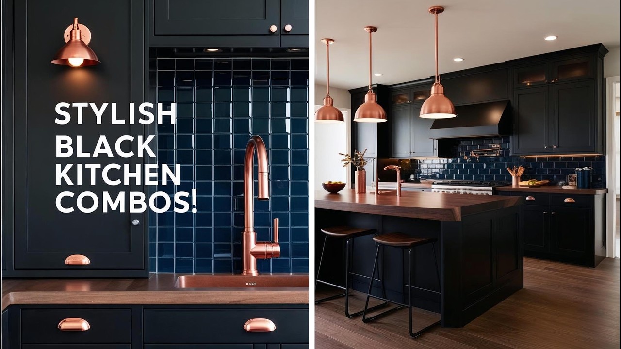 15 Best Color Combinations for Kitchens with Black Cabinets