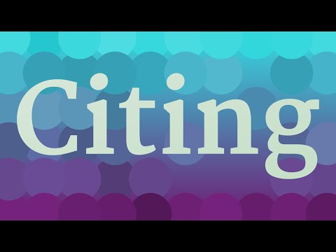 CITING pronunciation • How to pronounce CITING