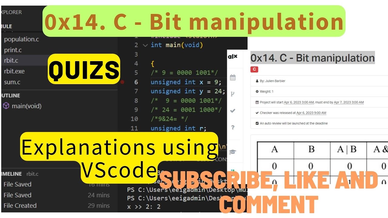 0x14. C - Bit manipulation; ALX; QUIZ