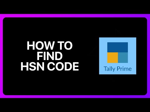 How To Find Hsn Code In Tally Prime Tutorial