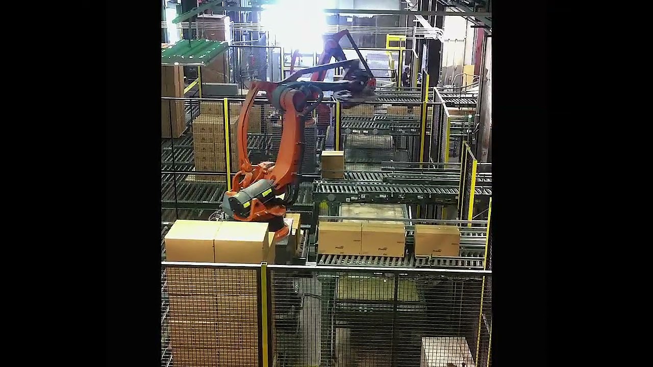 Robotic Mixed Case Palletizing System by MESH Automation