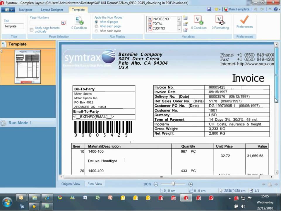 Simplified Electronic Invoicing in PDF from SAP/ SMART/ OTF Spools