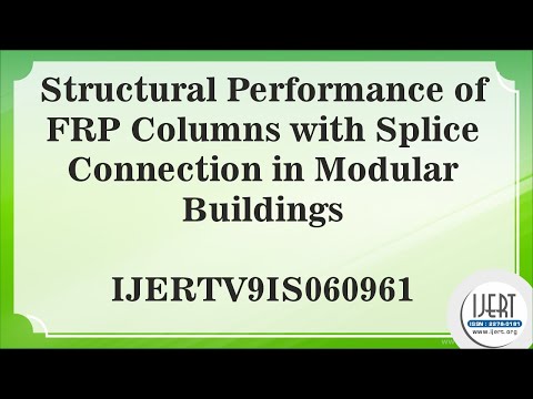 Structural Performance of FRP Columns with Splice Connection in Modular Buildings
