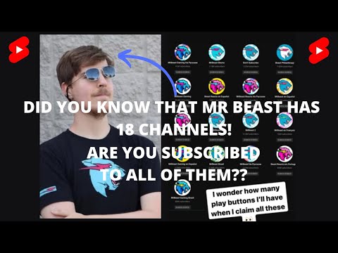 MR BEAST HAS 18 CHANNELS???? MR BEAST ALL CHANNEL LIST #Shorts