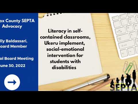 School Board Testimony - 6.30.22 - Literacy, Crisis Management, Social-Emotional Supports