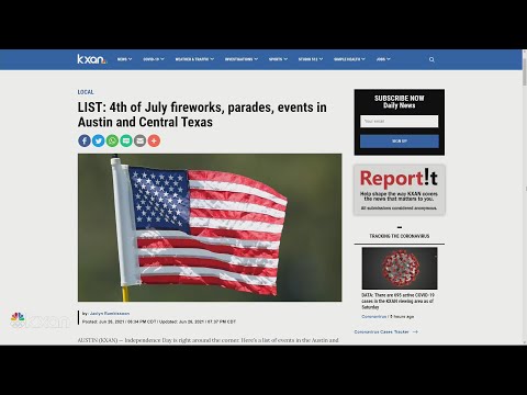 4th of July fireworks, parades, events in Austin and Central Texas