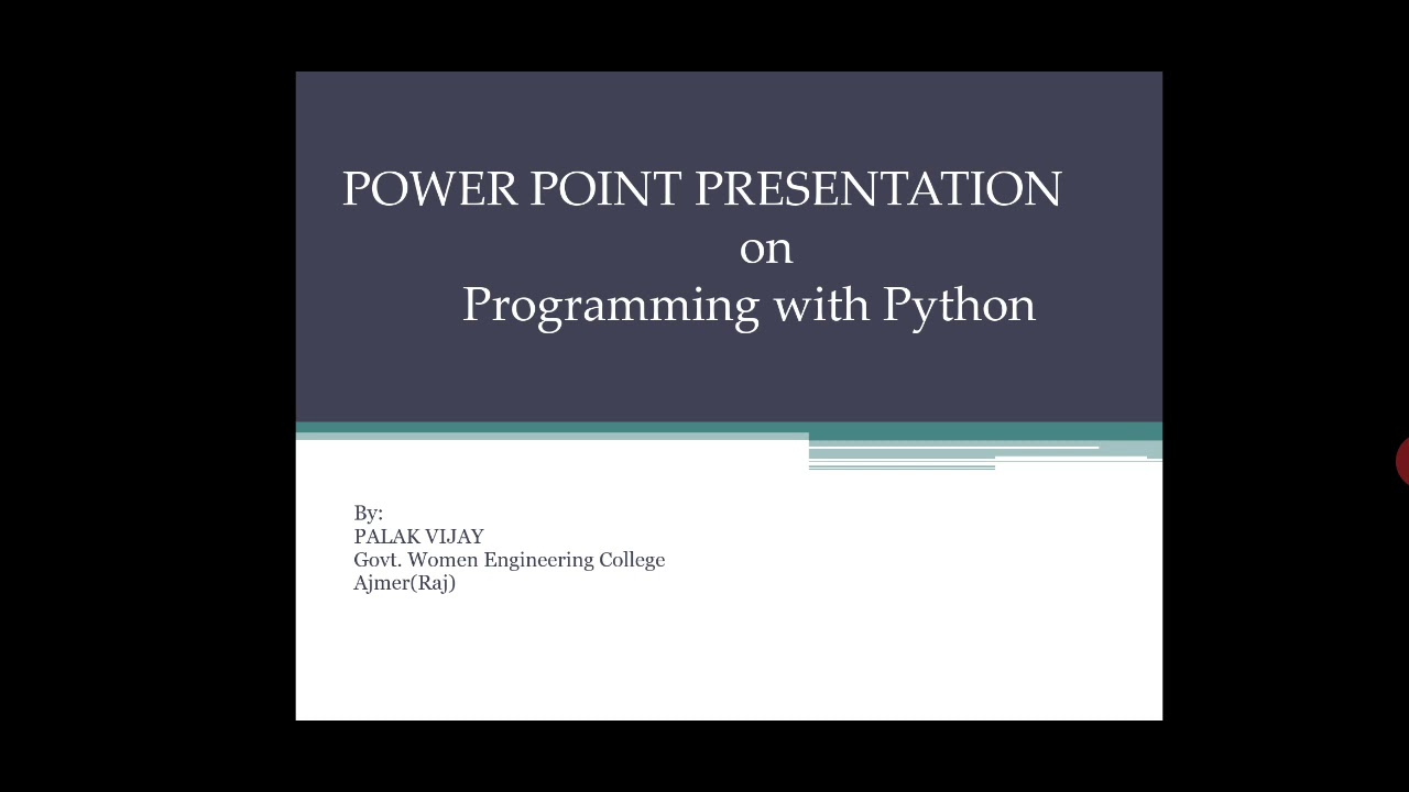 Summer Training Internship on programming with python.