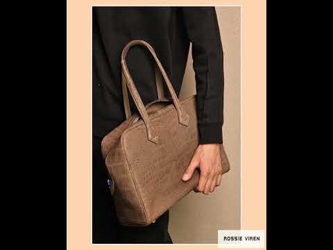 Genuine Crocodile Leather Weekend Tote Bag