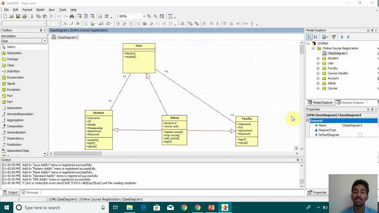 Implementing Forward Engineering for Online Course Registration!!