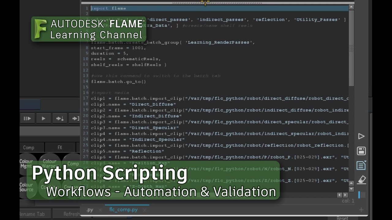 Working with Python Scripting - Flame 2018.2 Update
