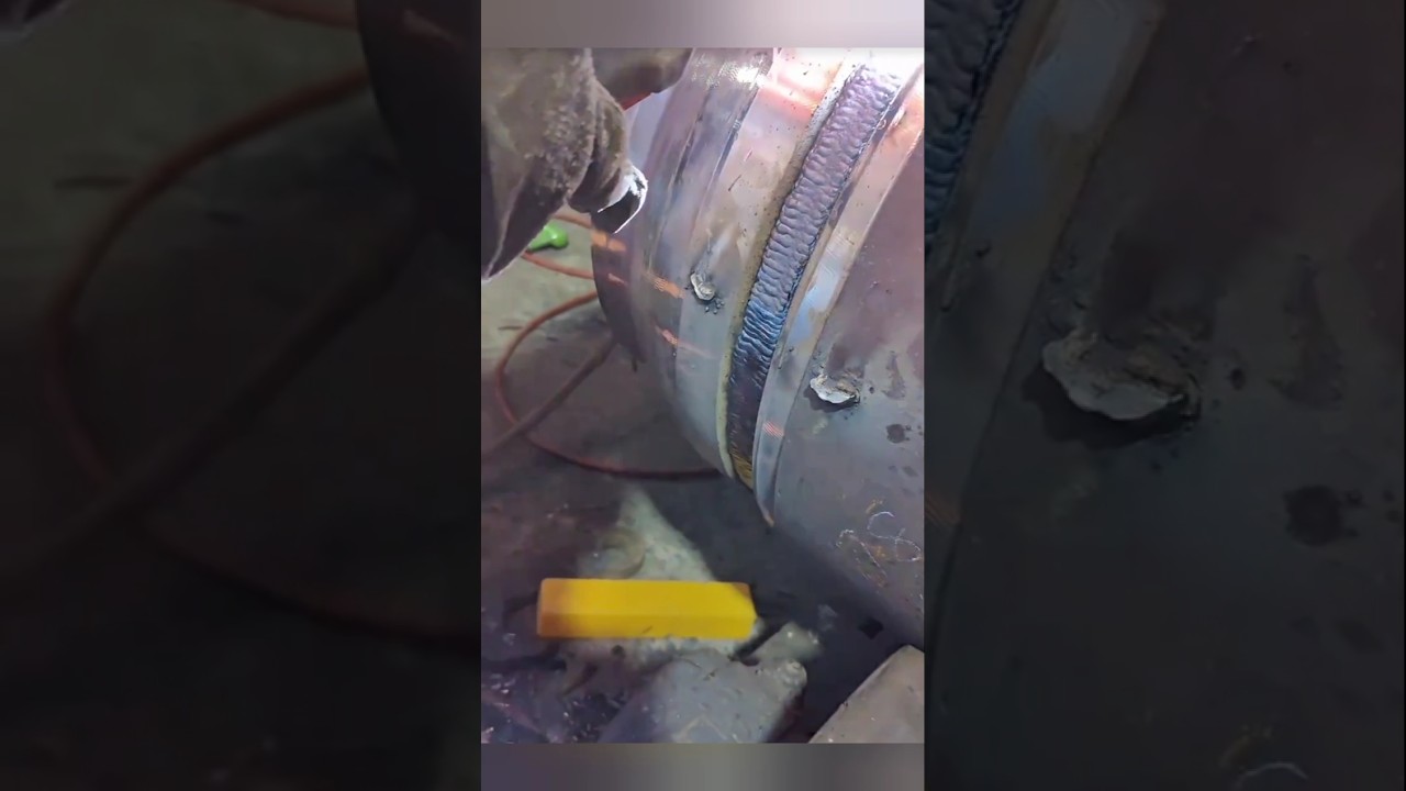 FCAW Pipe Welding #fcaw #pipewelding #weldergirl #shorts