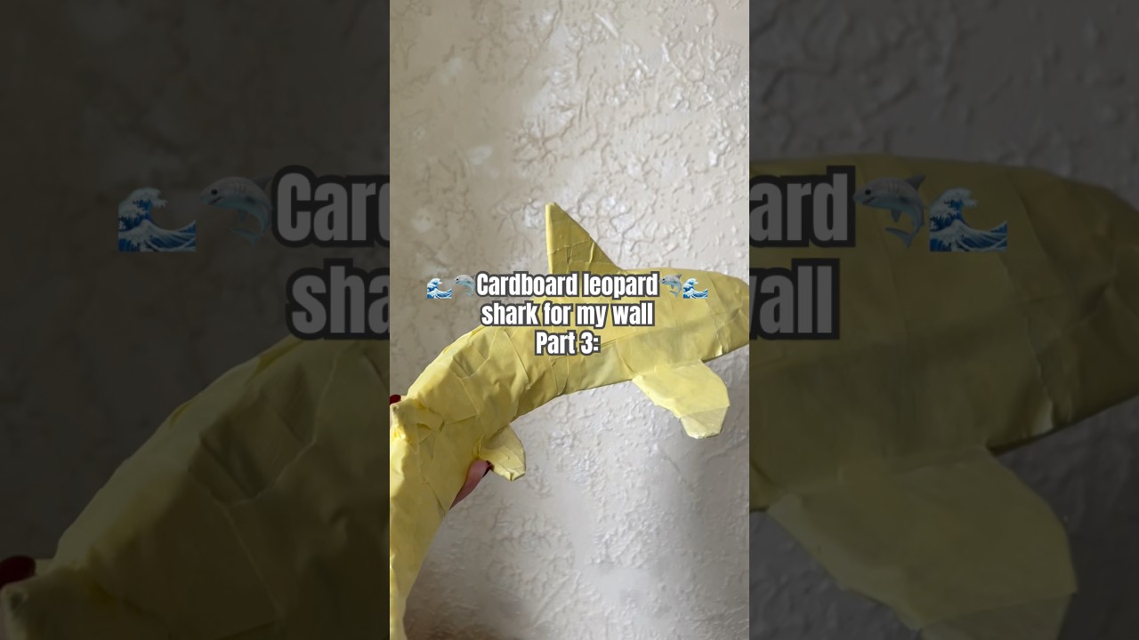 P3:Cardboard Leopard shark🦈🌊#cardboard #diycraft #shark #cardboardshark #leopard shark #oceanlife