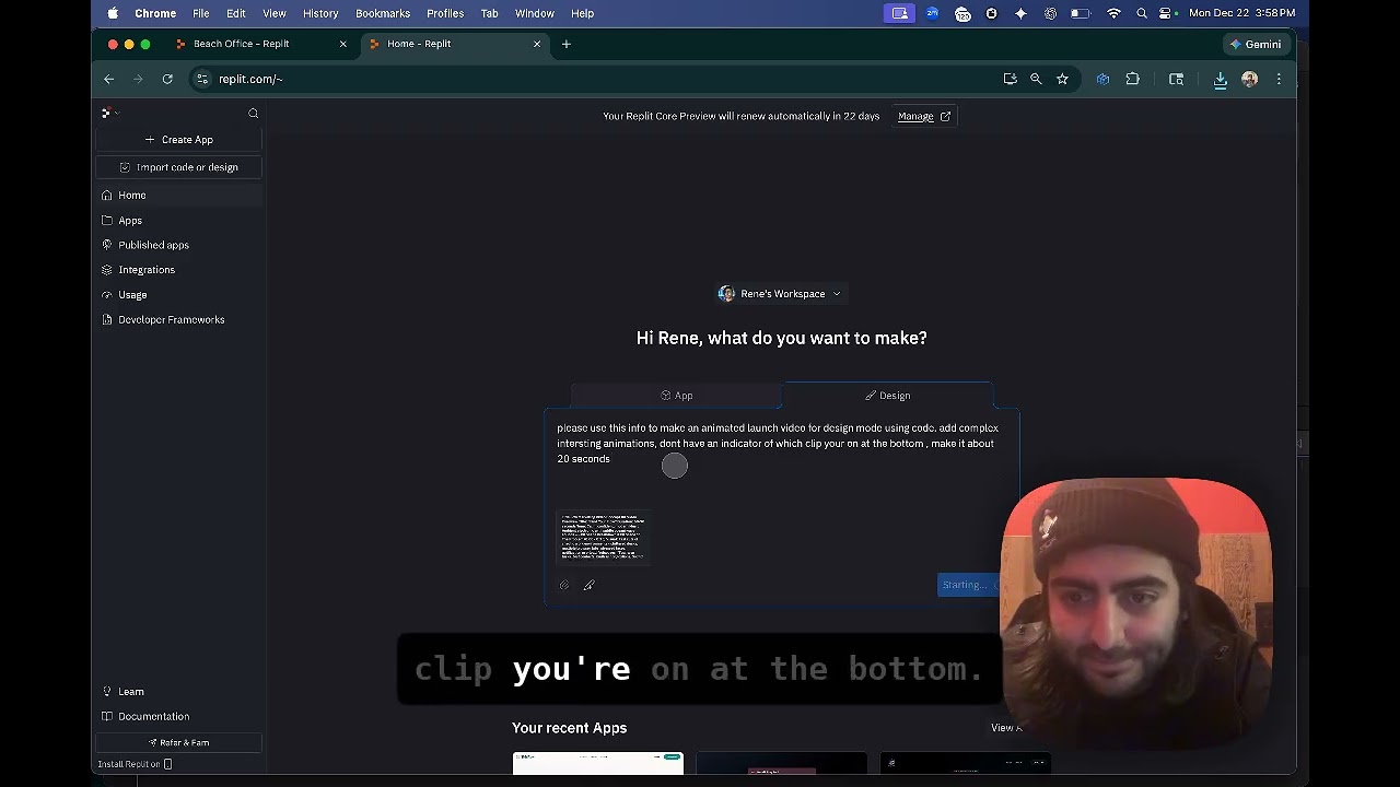 Vibe Code a 5k marketing video for under 1$ using Replit