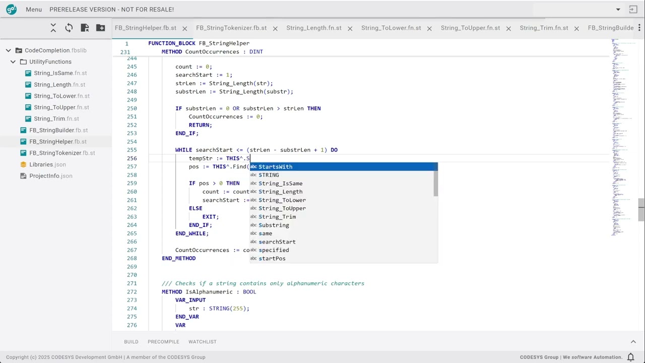 Code Completion in CODESYS 4 (prototype): Using complex APIs