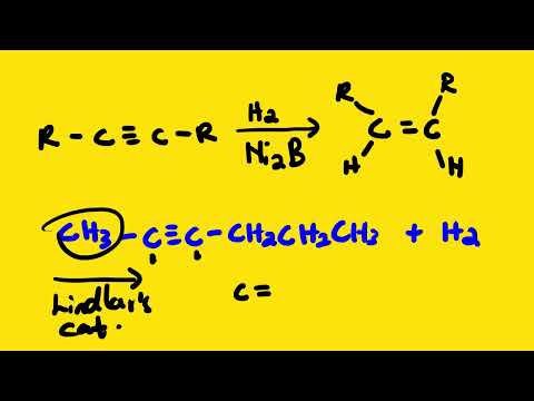 ALKYNE REACTION CATALYTIC HYDROGENATION LESSON 102 CIS-ALKENE