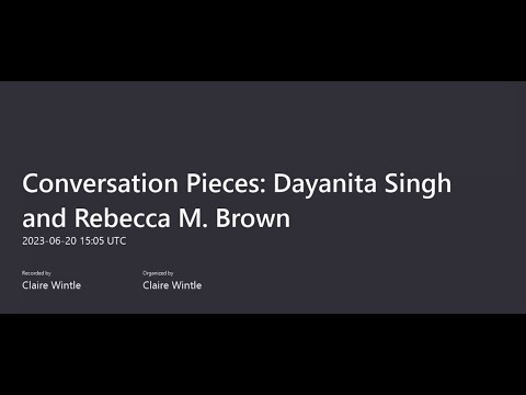 Conversation Pieces: Dayanita Singh and Rebecca M Brown