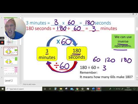 using division to convert seconds to minutes and minutes to hours