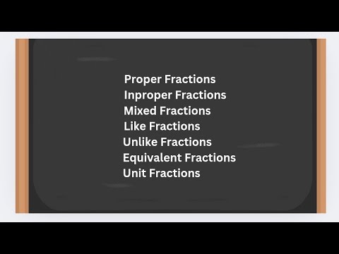 Types of fractions. Fractions for grade 4. proper and inproper fraction. mixed fraction.