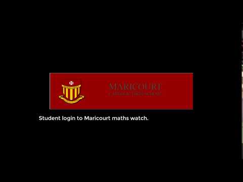 1 Student login to maths watch