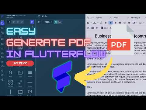 Easy generate PDF in FlutterFlow