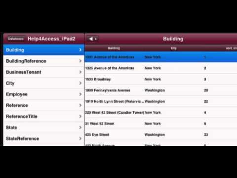 Help4Access.com - Demo MS Access running on iPad2, iPhone and Cloud - PART 1