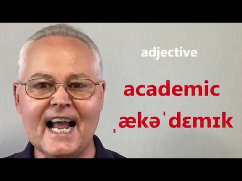 Pronounce "academic" Clearly After Me