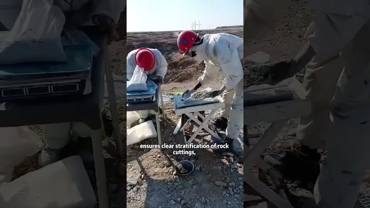 Sampling drilling rig with no sample contamination.