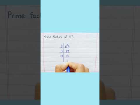 Prime factors of 117 #shorts