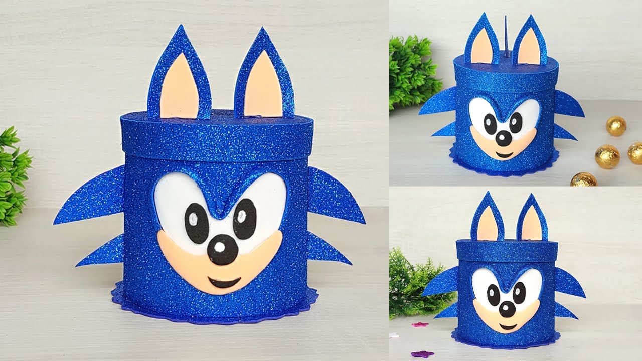 Cómo hacer un fantástico dulcero de Sonic con un solo material - Especial dulcero de Sonic fácil