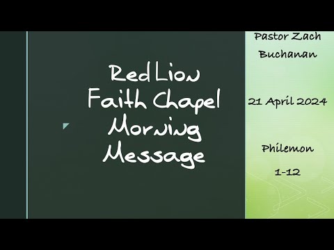 Morning Message Apr 21 2024